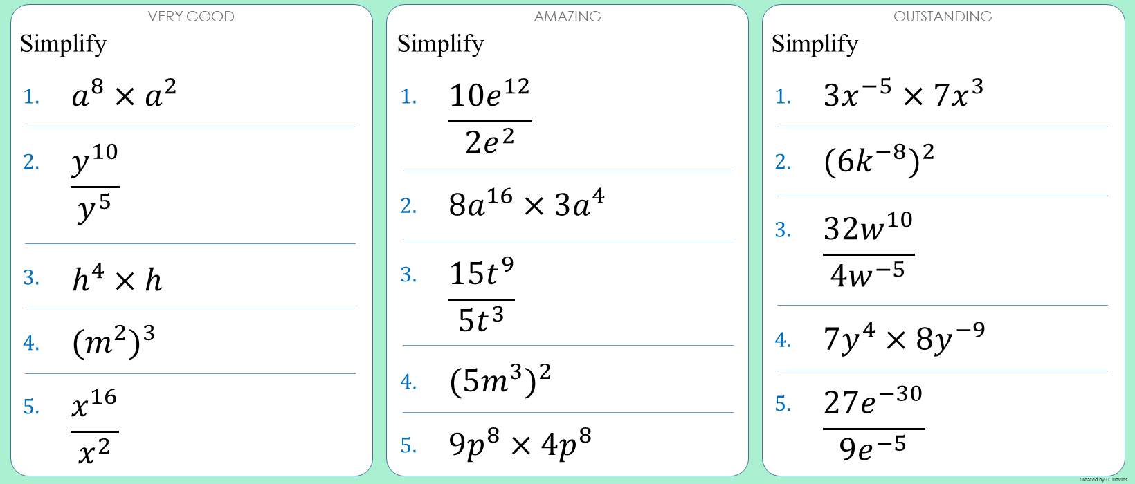 Mixed Index Law Questions at James Madrigal blog